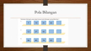 Matematika Anak Sekolah Dasar Kelas 4 ttg Pola Gambar | PPTX