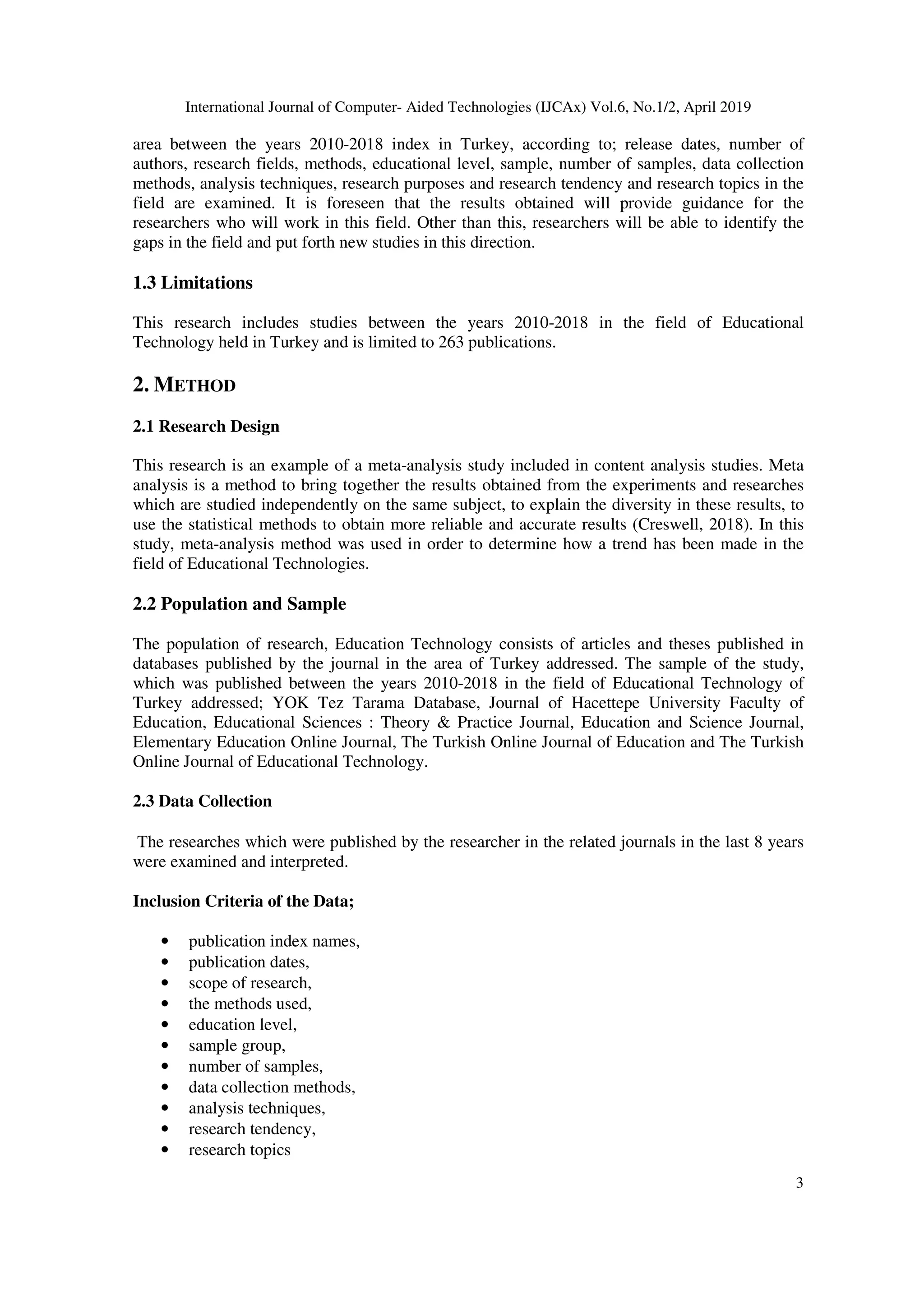 Research Trends in Educational Technology in Turkey: 2010-2018 Year ...