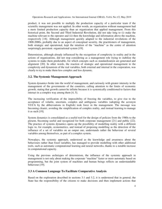 Comparative Analysis Between Deterministic And Systemic Management Approach For Improved ...