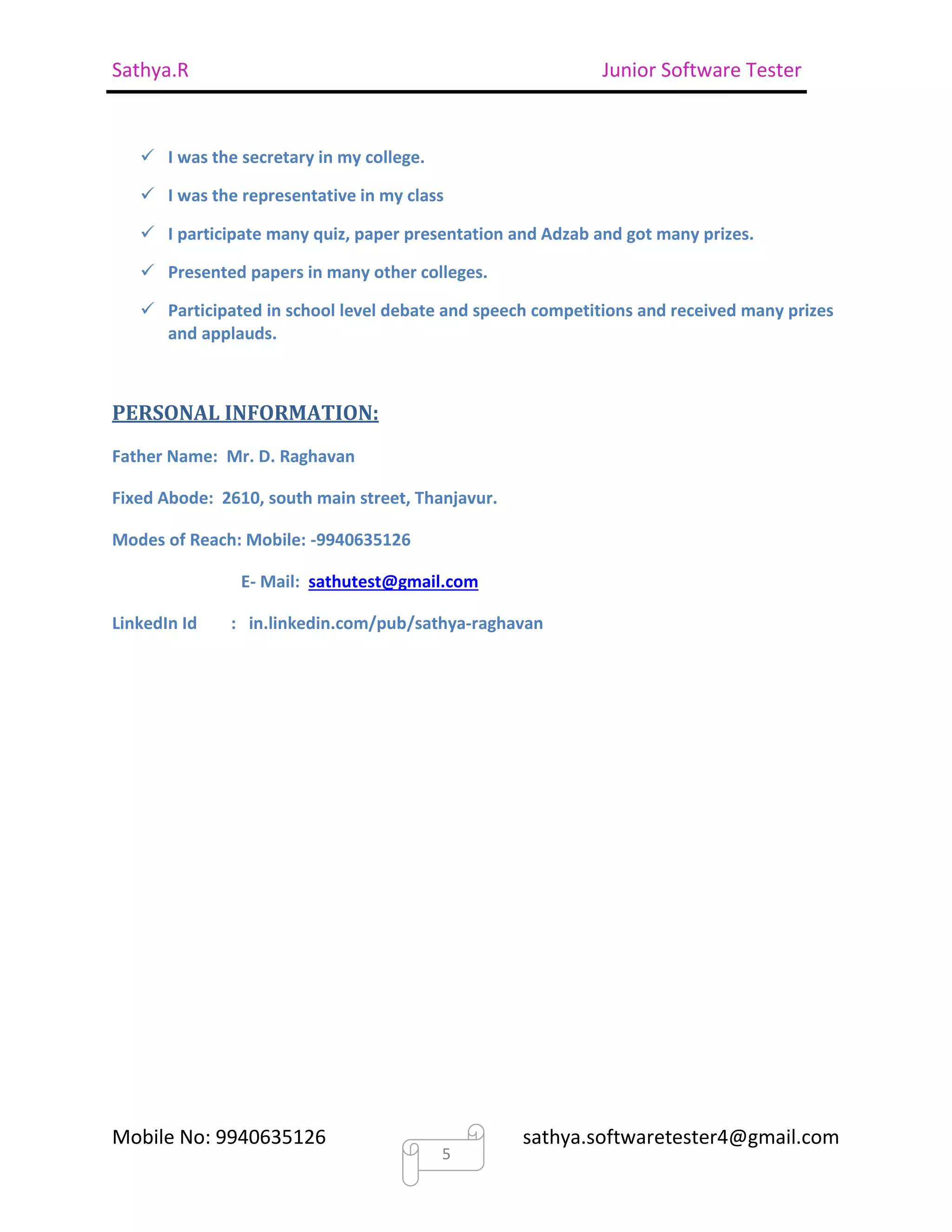 Sathya-Tester | DOCX