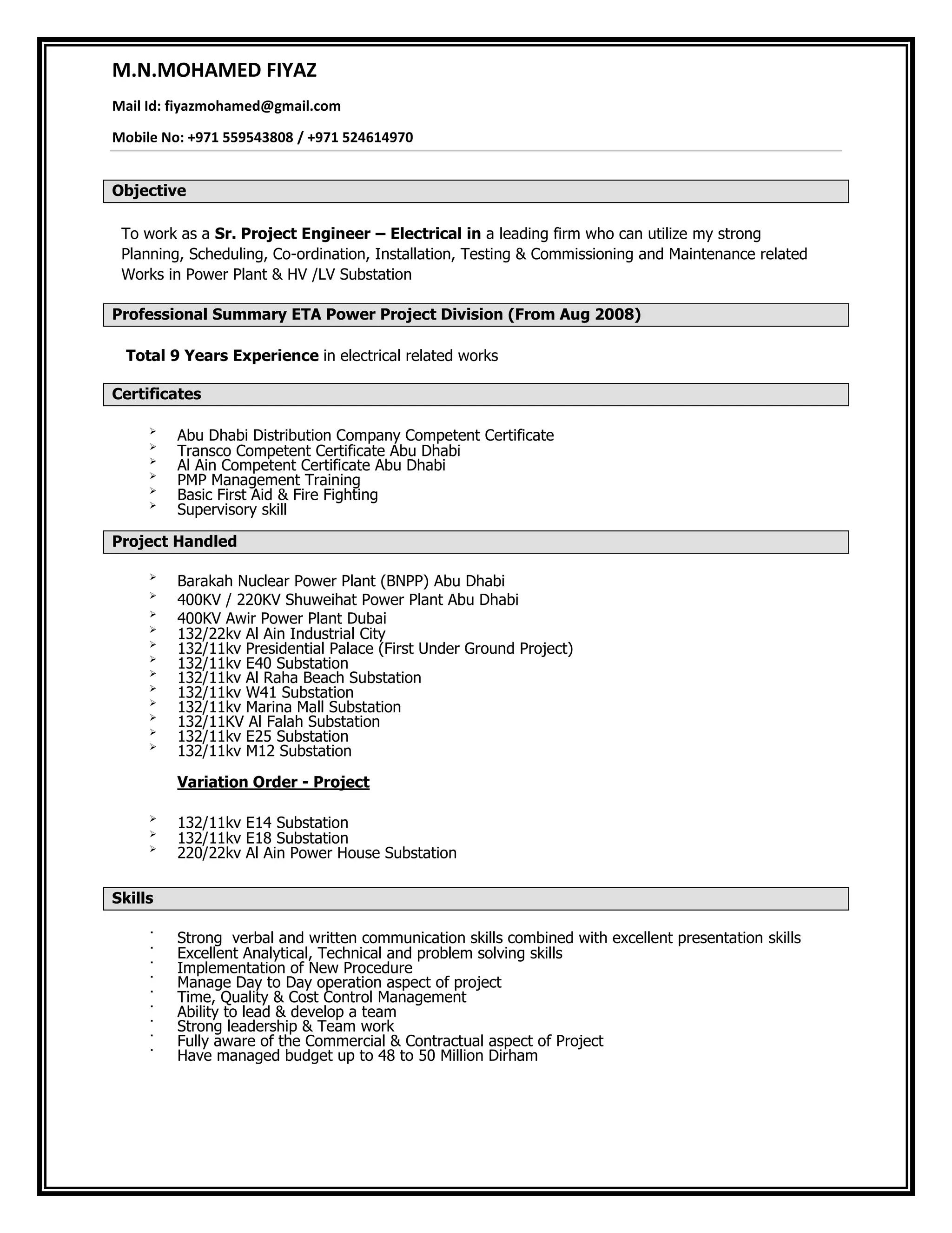 CV Power Plant | PDF