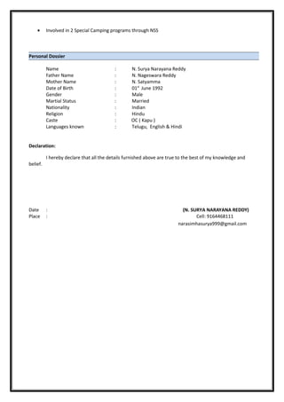 Surya-Resume | DOC
