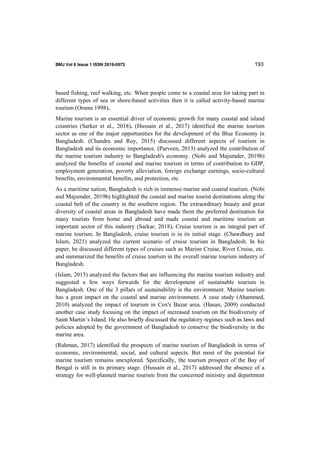 Challenges of Marine Tourism in Bangladesh | PDF