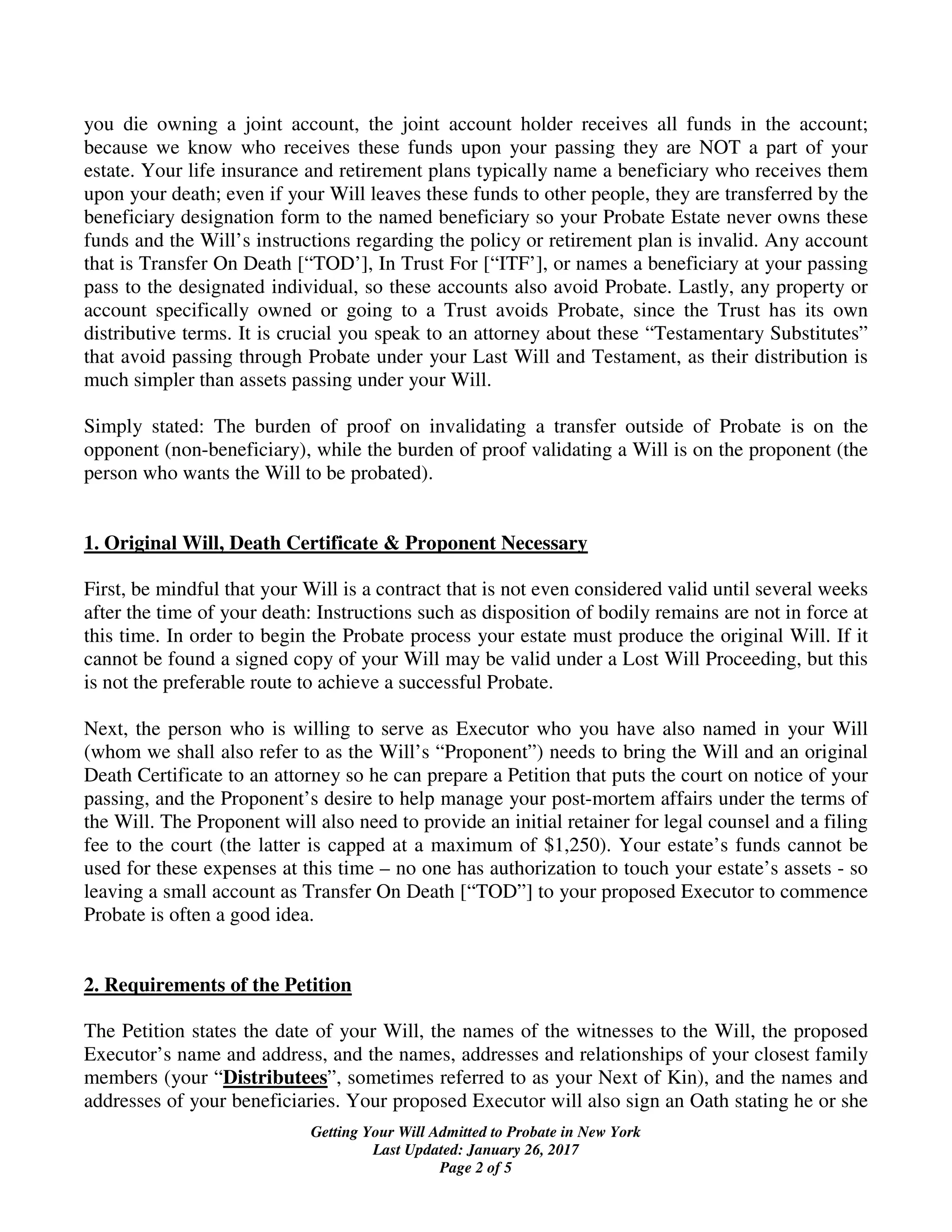 Getting to Probate in New York | PDF