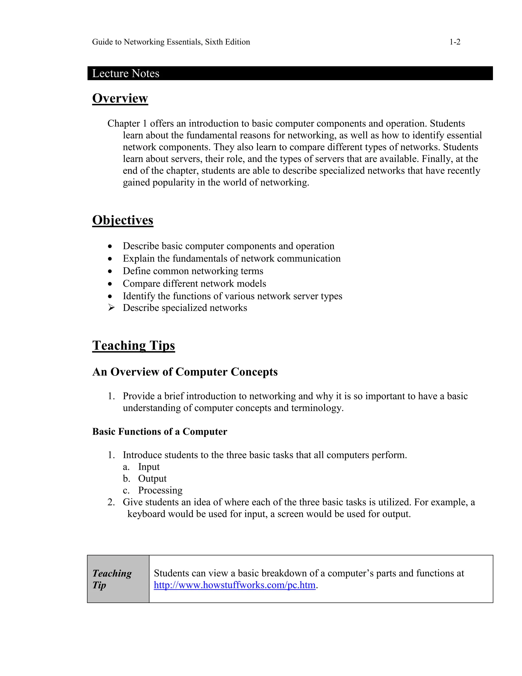 Solution Manual for Guide to Networking Essentials 6th Edition by Tomsho | PDF