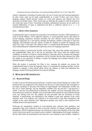 THE EFFECTS OF VISUAL MATERIALS ON STUDENTS’ UNDERSTANDING OF ...