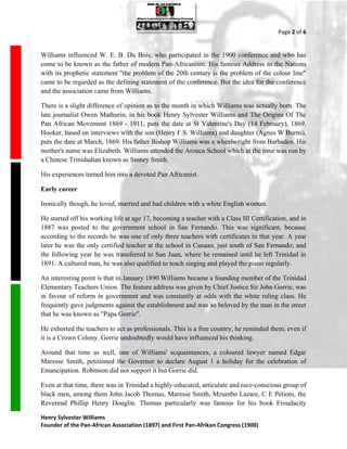 Henry Sylvester Williams | PDF