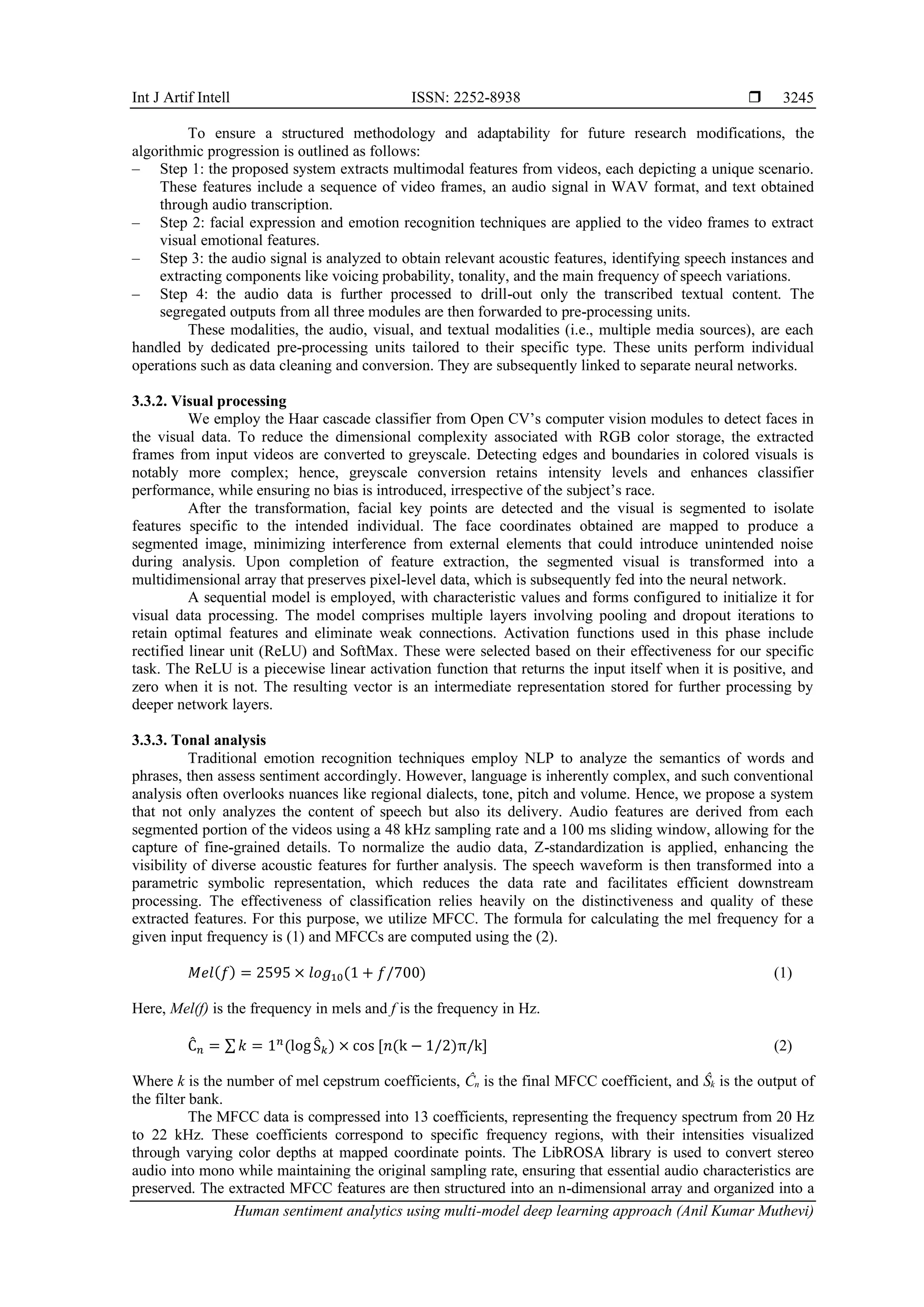Human sentiment analytics using multi-model deep learning approach | PDF