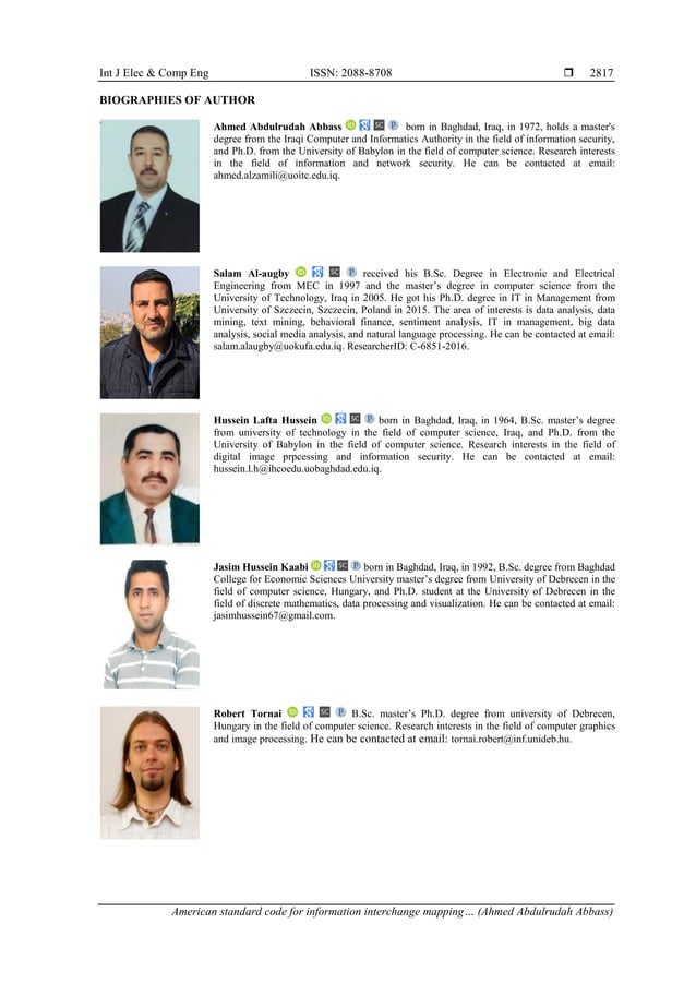 American standard code for information interchange mapping technique ...