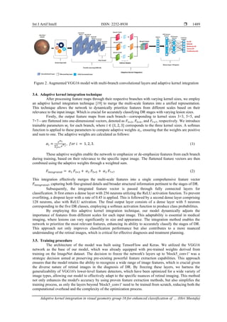 Adaptive kernel integration in visual geometry group 16 for enhanced classification of diabetic ...