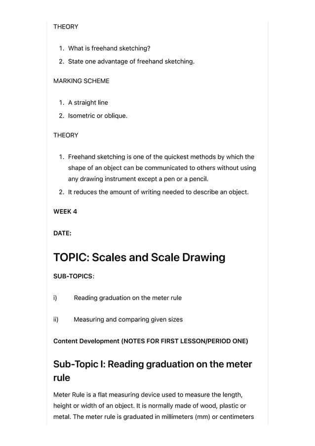 lesson note on basic technology JSS 1 Second Term | PDF | Drawing and ...