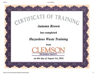 Hazardous Waste Training | PDF