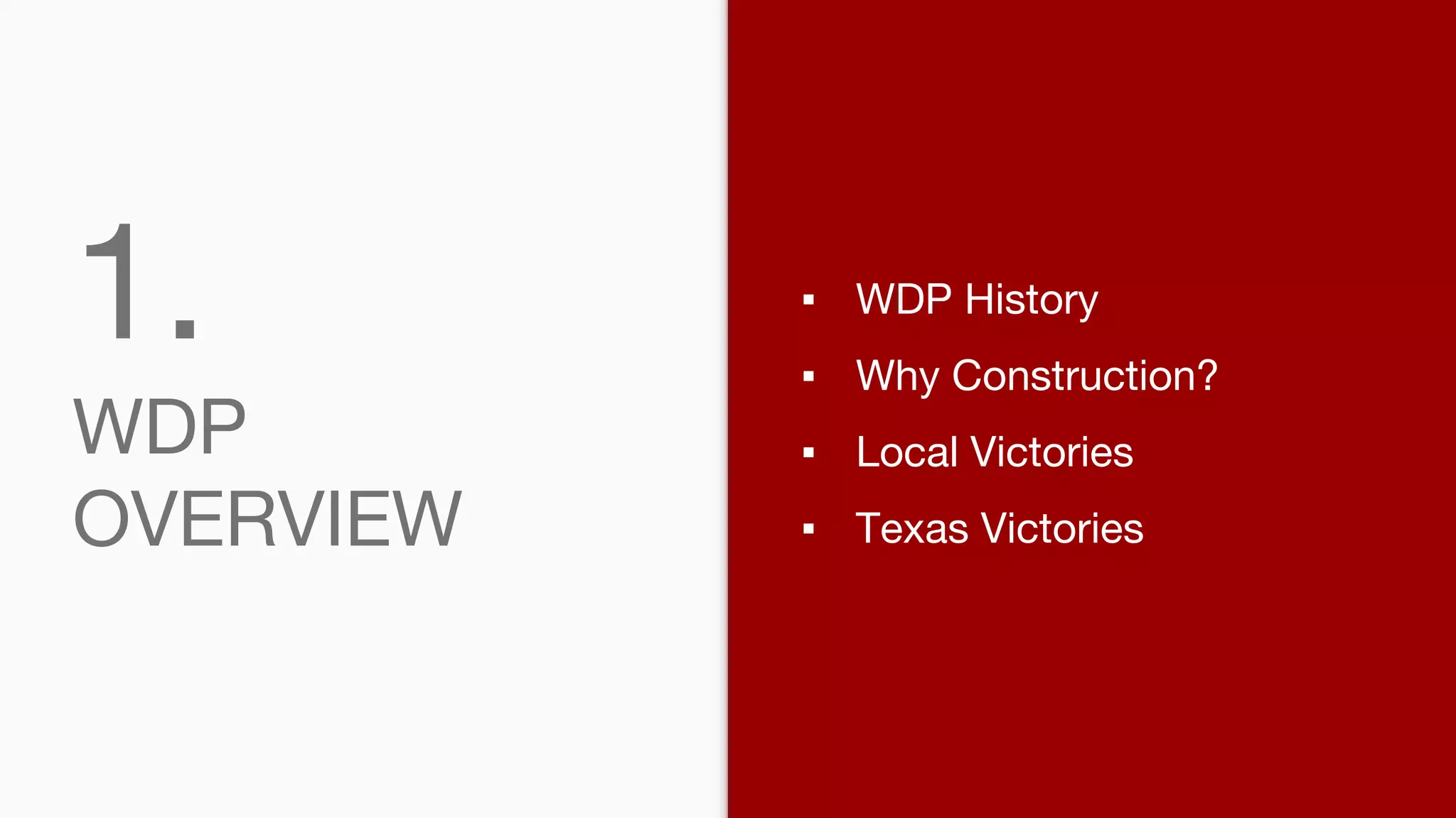 WDP Volunteer Orientation