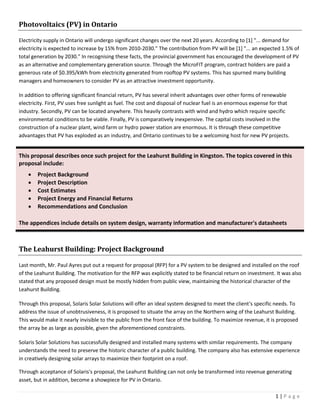 PV System Design Project | PDF