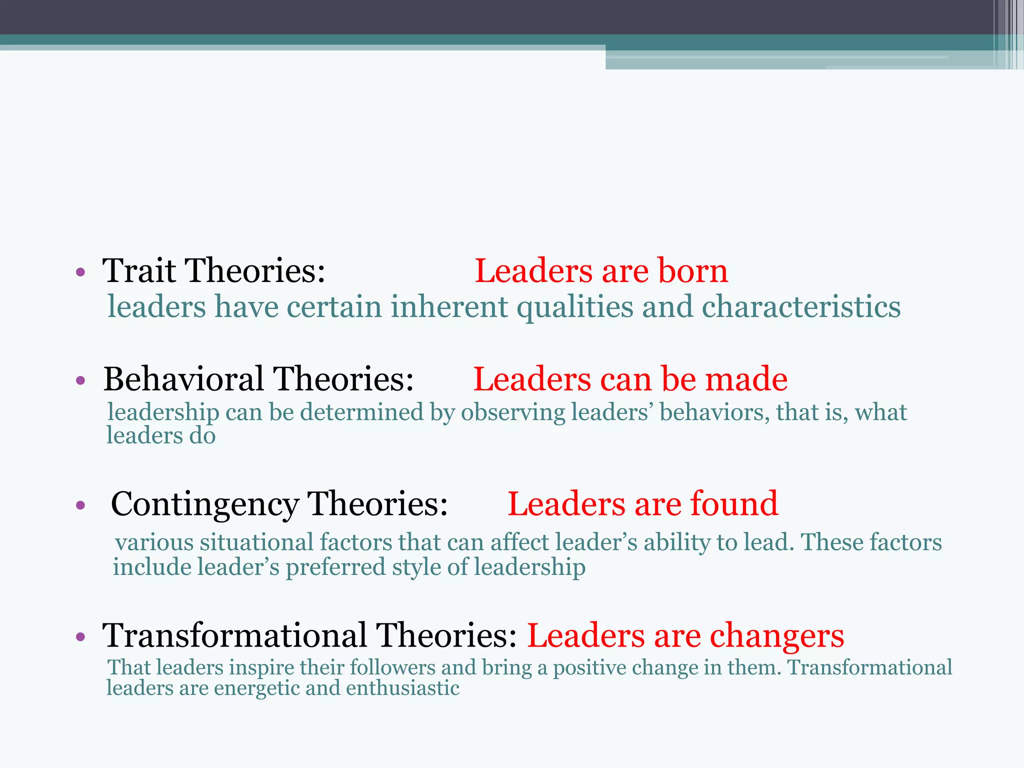 Approaches to Management Leadership | PPTX