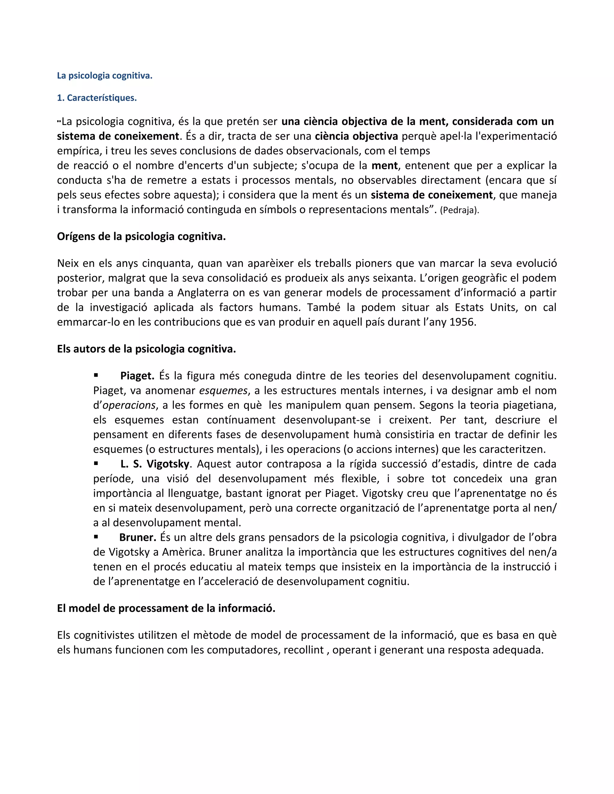 Cognitivisme | DOC