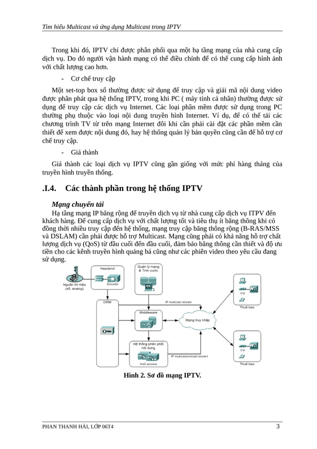 ĐỀ TÀI :TÌM HIỂU MULTICAST VÀ ỨNG DỤNG MULTICAST TRONG IPTV | PDF