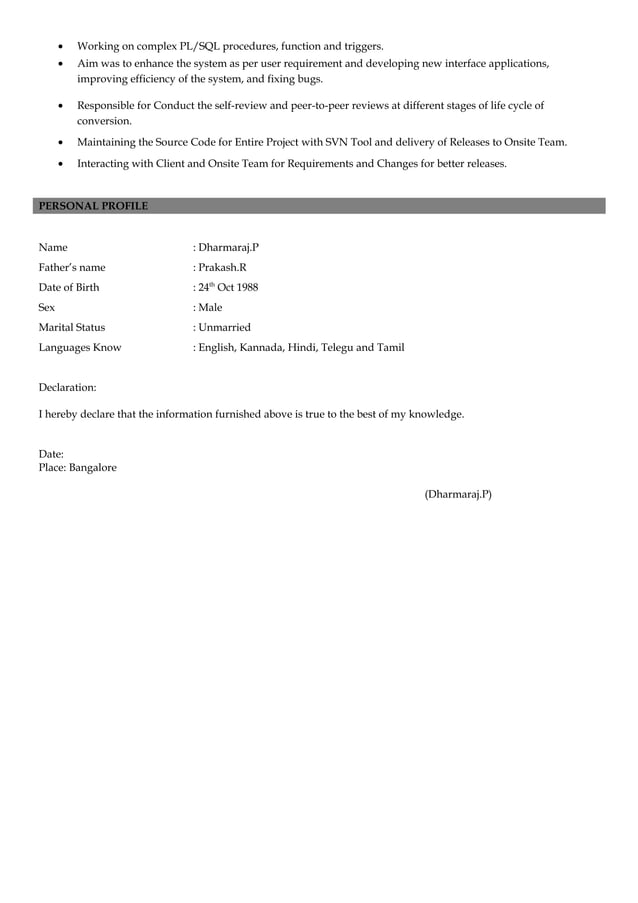 Resume | DOC | Databases | Computer Software and Applications