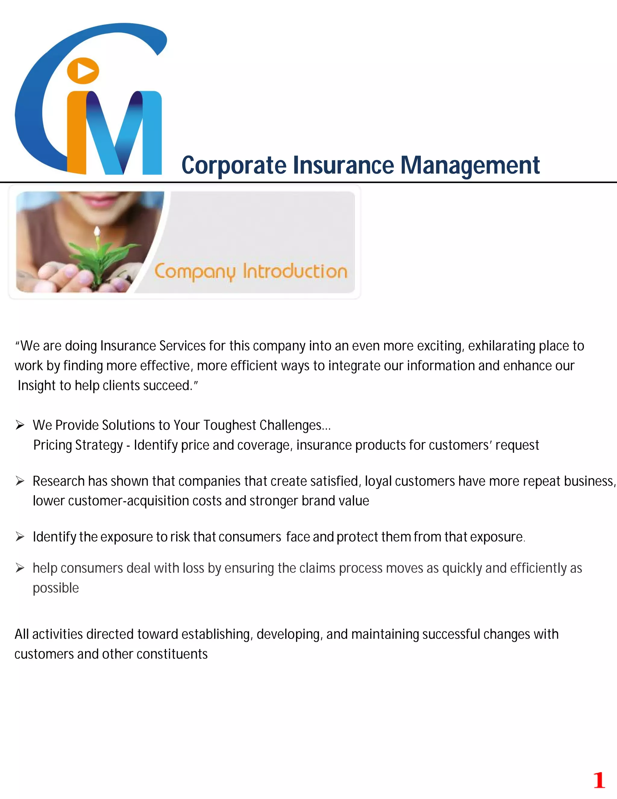 Corporate Insurance Solutions | PDF