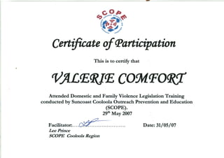 SCOPE Certificate | PDF