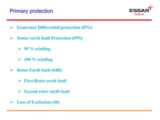 Genrator Relay Protection & Logics | PPTX