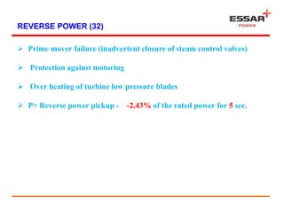 Genrator Relay Protection & Logics | PPTX