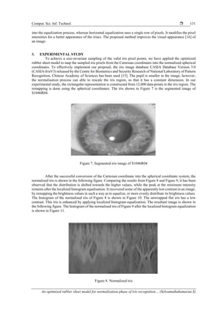 An optimized rubber sheet model for normalization phase of iris recognition | PDF