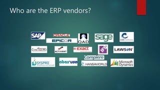 Comparision of ERP Vendors | PPTX