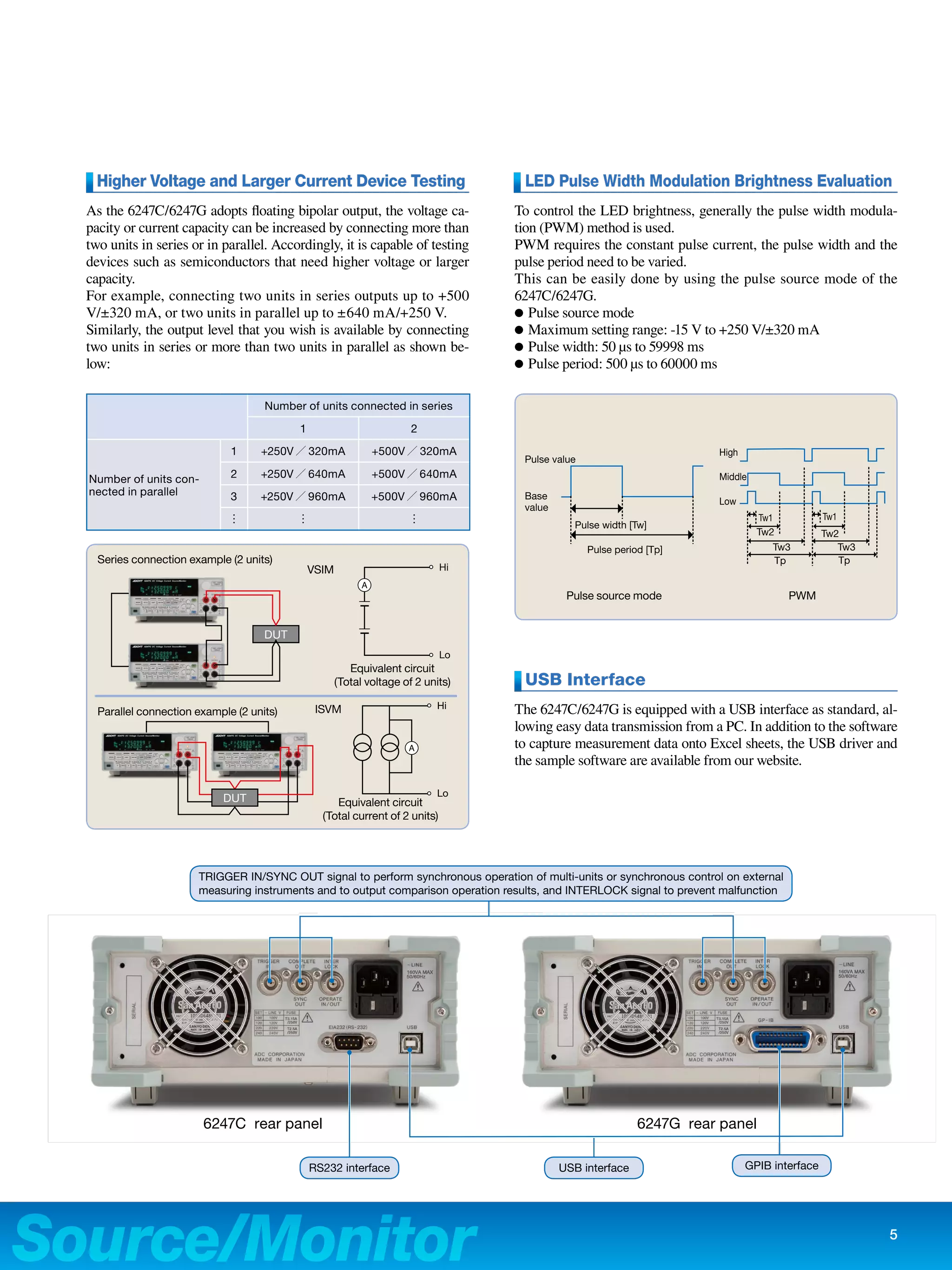 ADCMT DC Voltage Current Source/Monitor 6247C / 6247G denkei | PDF