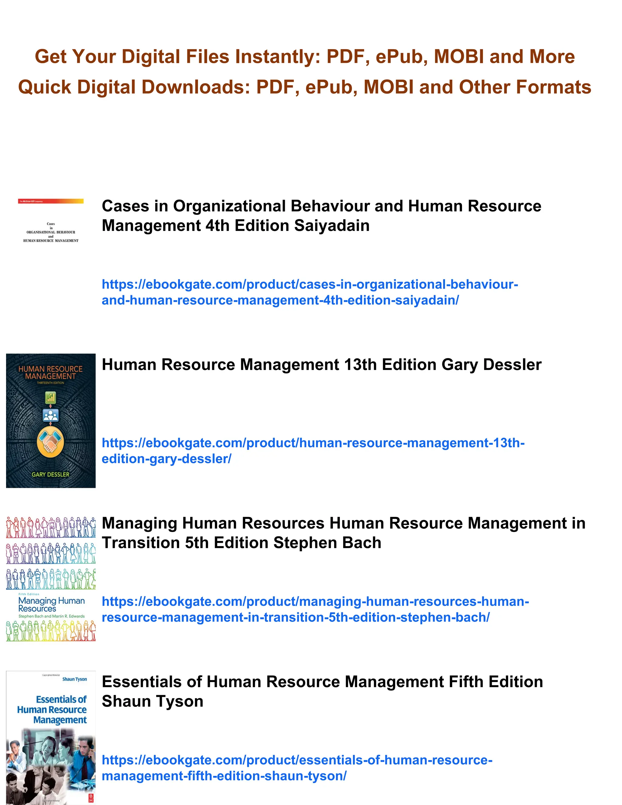 Human Resource Management 4th Edition Trevor Amos | PDF