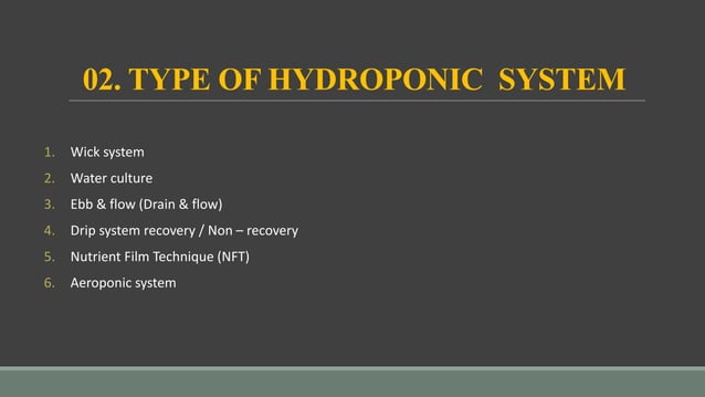 Hydroponic System ppt | PPT