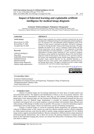 Impact of federated learning and explainable artificial intelligence ...