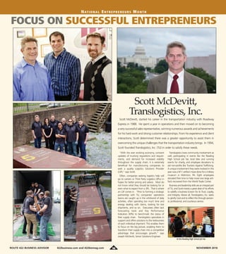 Successful Entrepreneurs Scott McDevitt | PDF | Logistics and ...