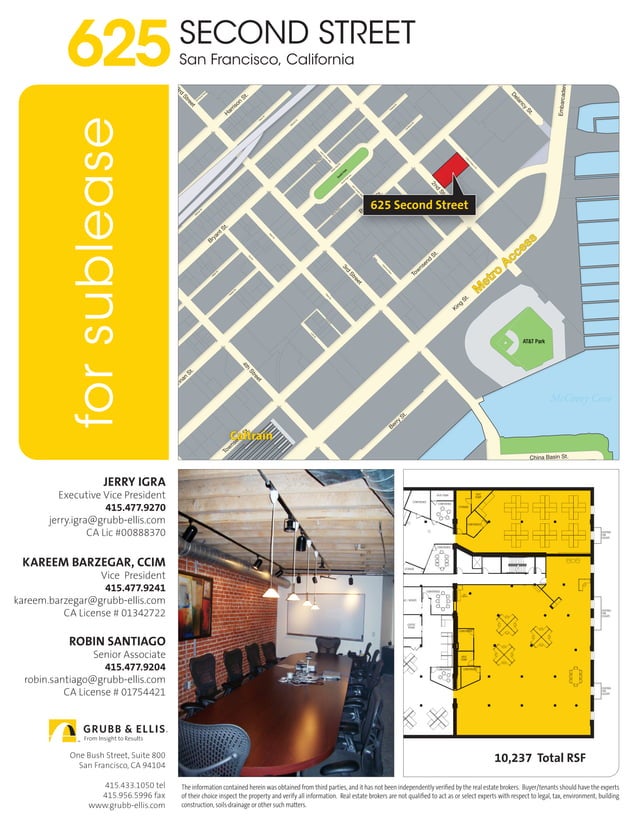 625 2nd subleasing flyer | PDF