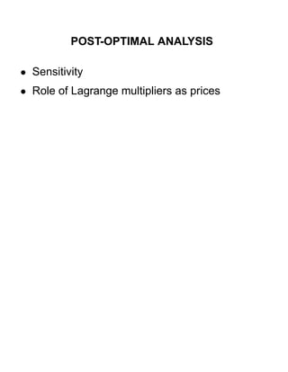 NONLINEAR PROGRAMMING - Lecture 1 Introduction | PDF