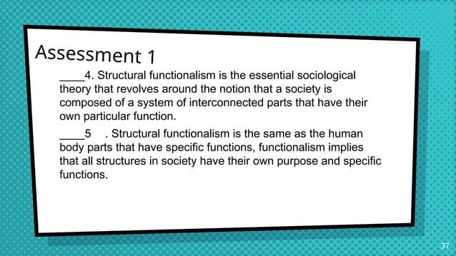 THE CONCEPT OF Structural-Functionalism .pptx | Science