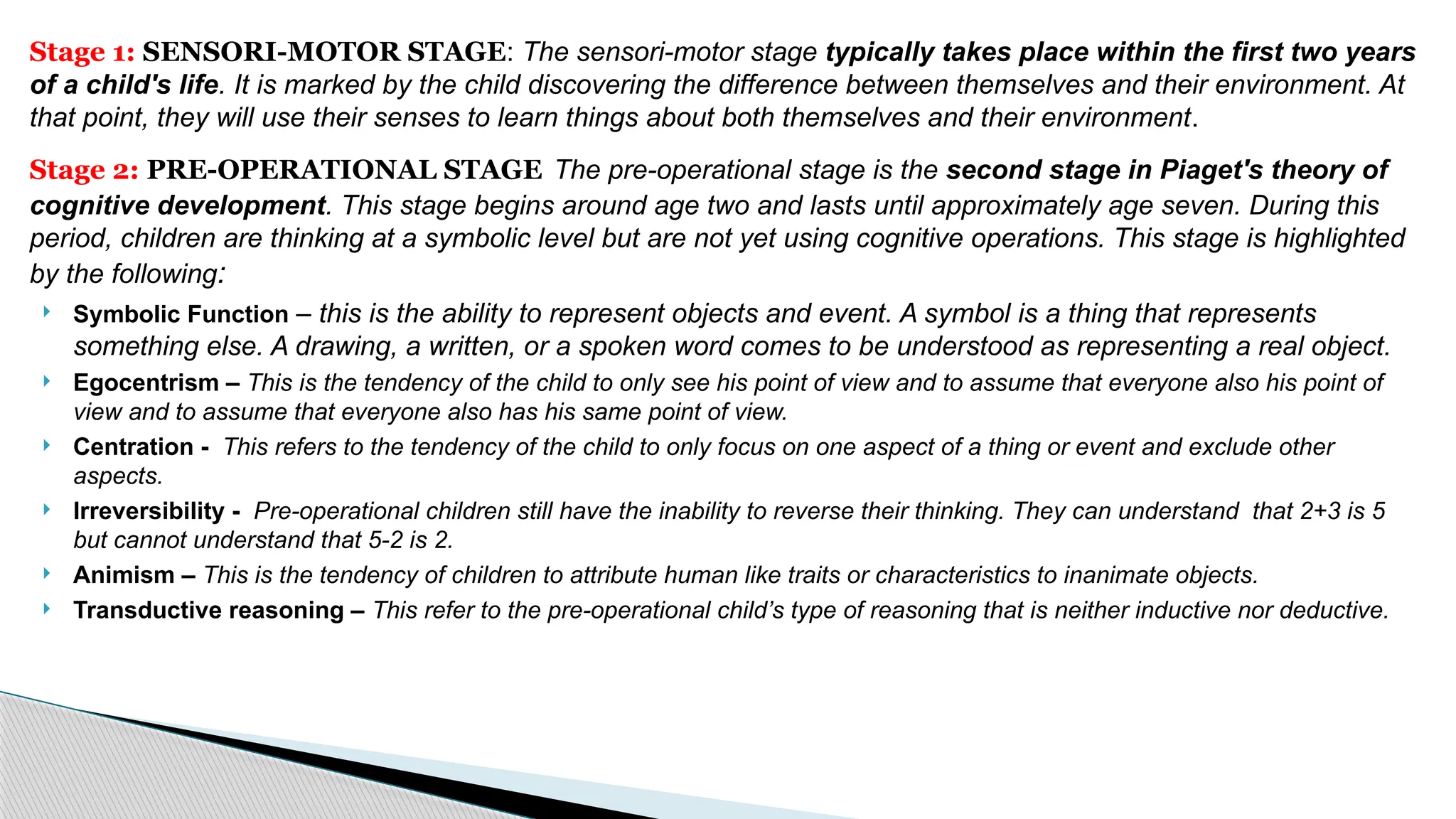 Piaget's Stages of Cognitive Development | PPTX