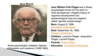 Piaget's Stages of Cognitive Development | PPTX