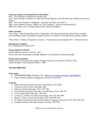 Rabbi Daniel M. Bronstein Resume | DOCX