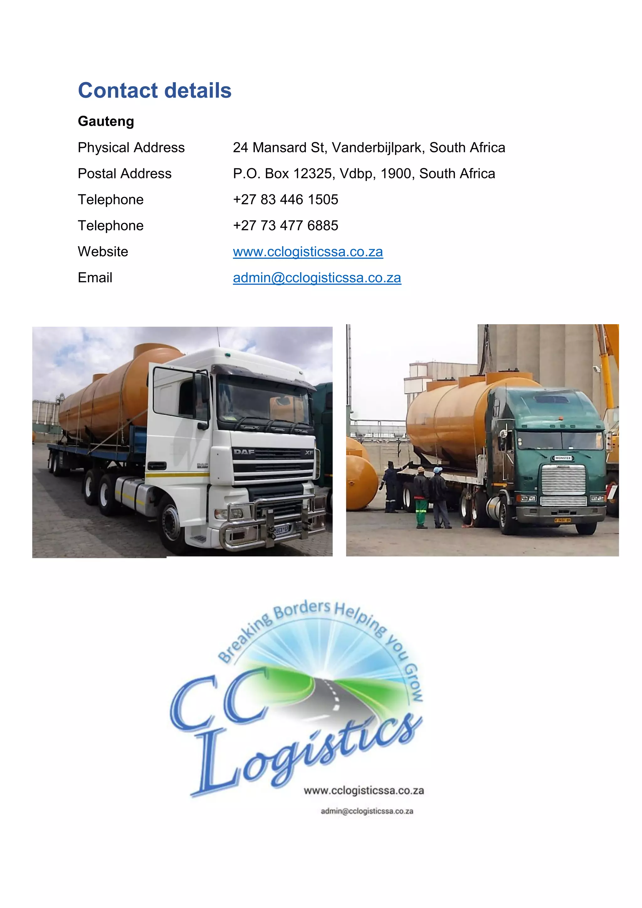 CC Logistics Company Profile | PDF