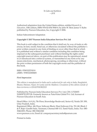 Research in Education 10th Edition John W. Best | PDF
