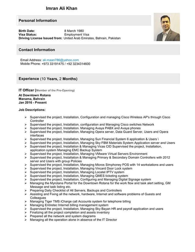 IT Professional CV | PDF