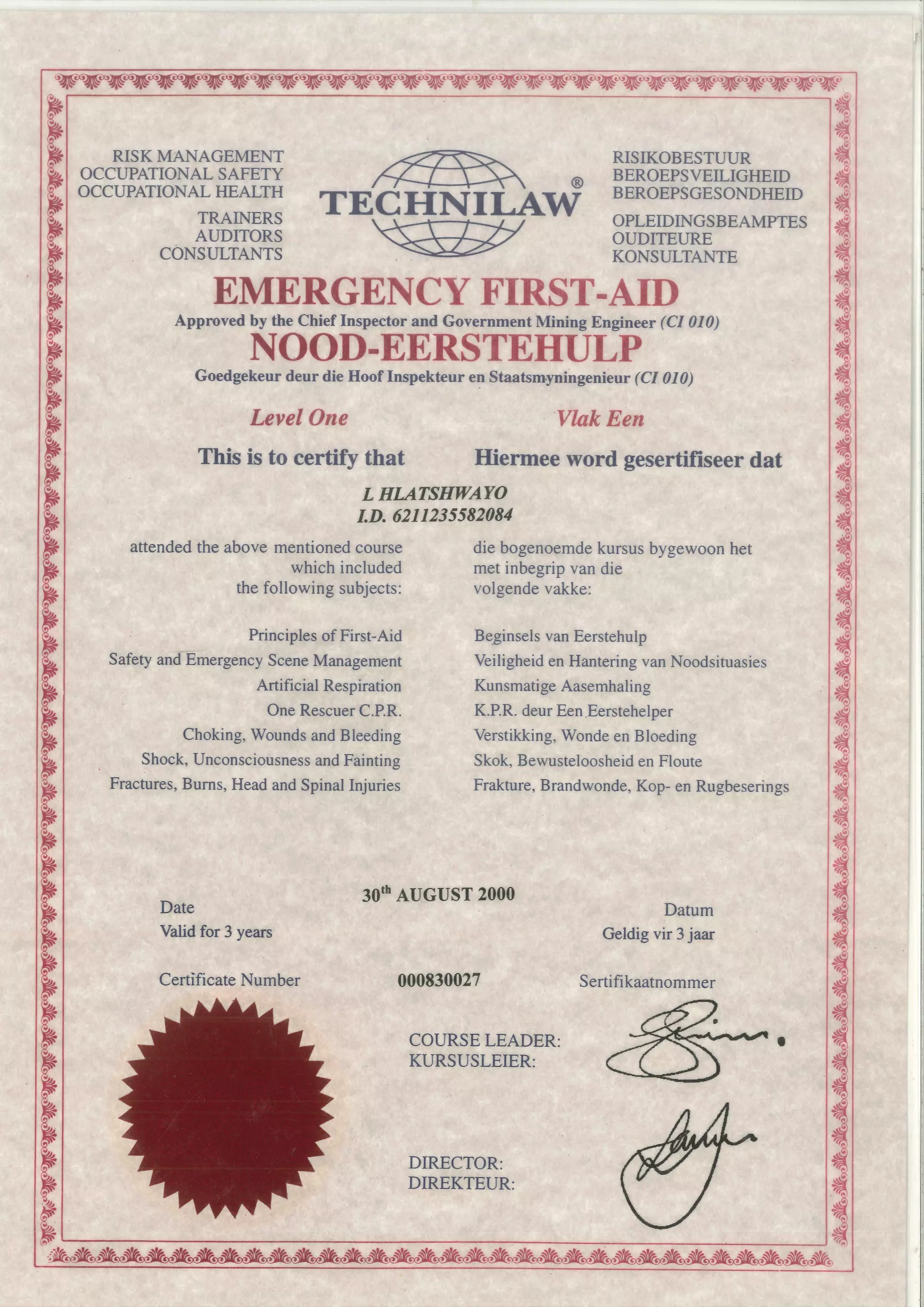 Emergency First Aid Level One | PDF