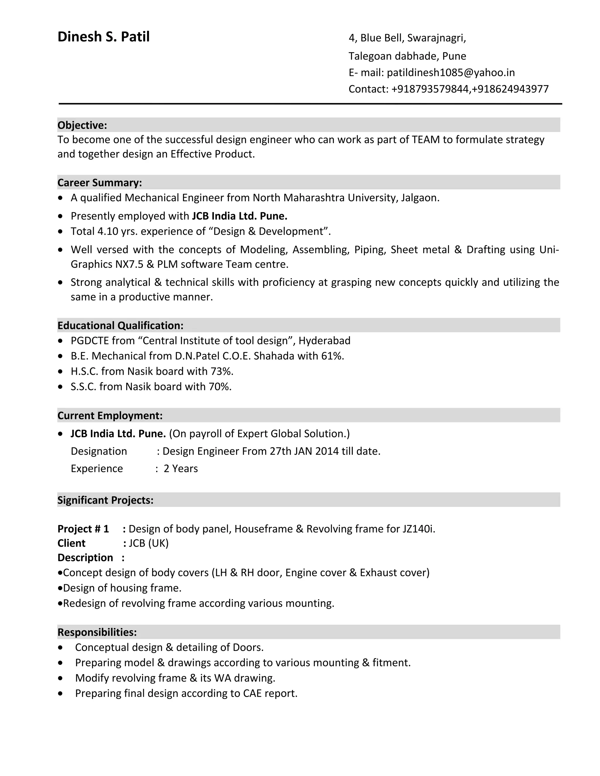Dinesh_Resume | PDF