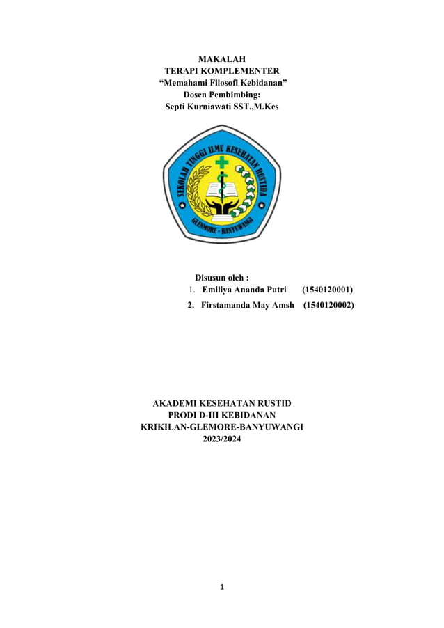 MAKALAH kebidanan pelayanan KOMPLEMENTER-1.docx