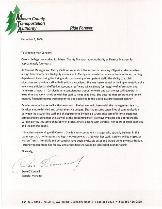 Carolyn LePage Reference Letters | PDF