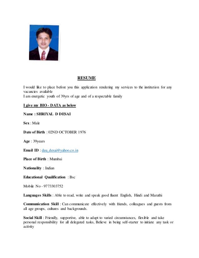 RESUME 10th Aug
