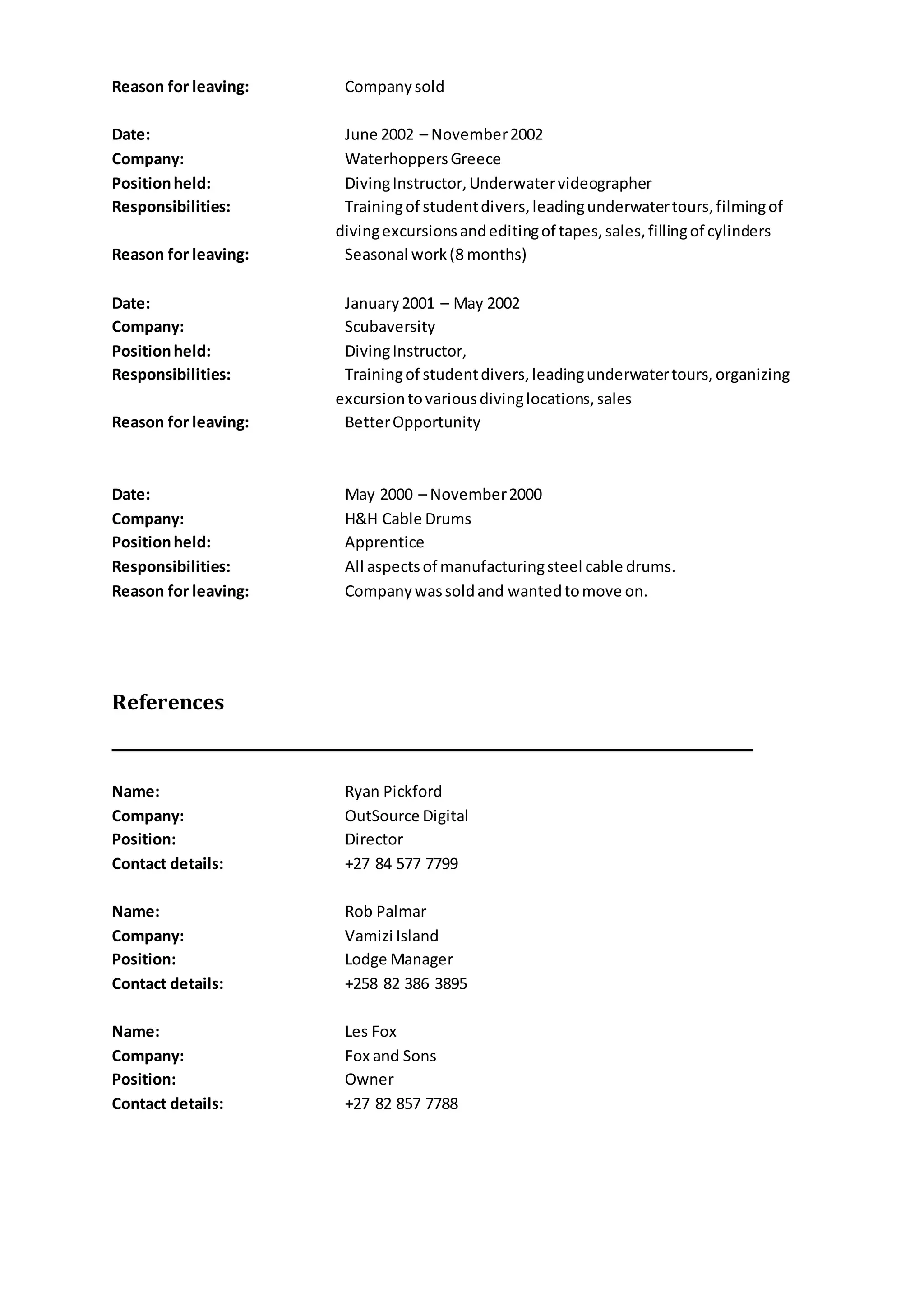 Tristan Jenkins - CV | DOCX
