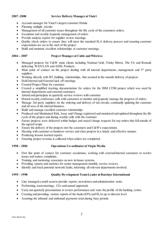 John W Battersby CV | PDF