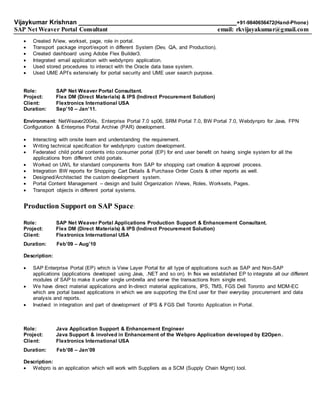 Vijaykumar Krishnan_SAP_Enterprise_Portal_Resume | PDF